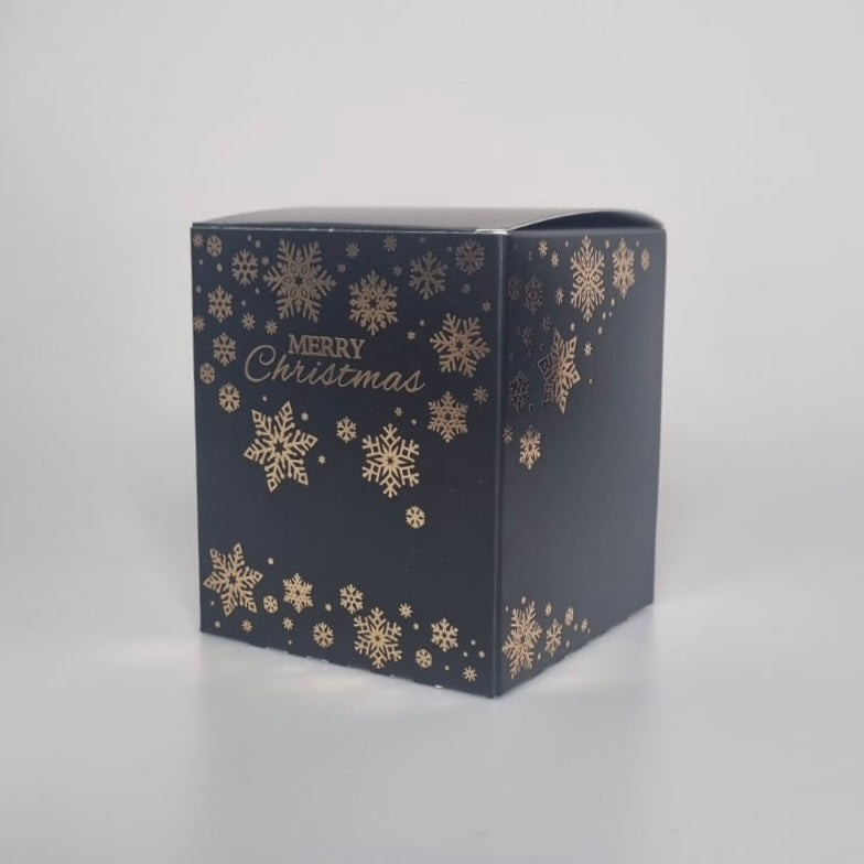 30cl - Black Candle Box With Snowflakes – Craftastik