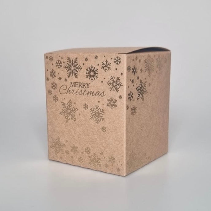 30cl - Kraft Candle Box With Snowflakes – Craftastik