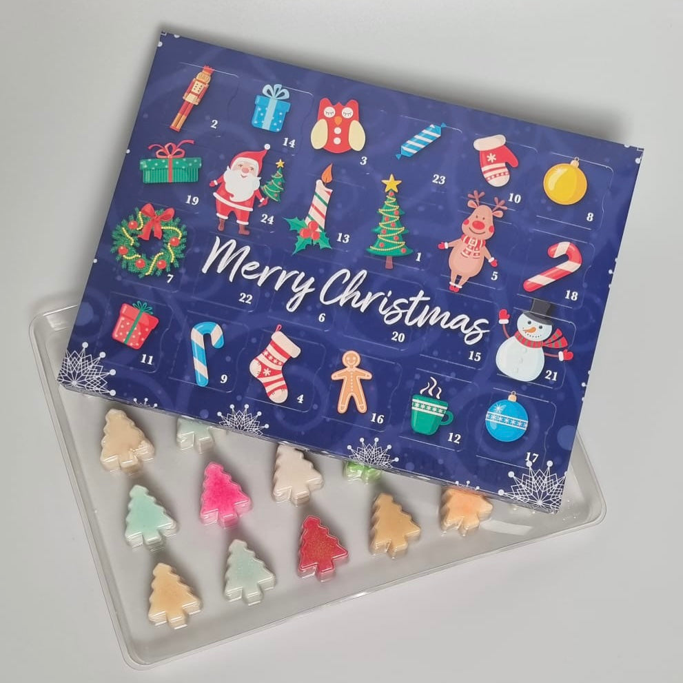 NEW! 24 Cavity Christmas Tree ADVENT Wax Melt Clamshell - BLUE – Craftastik