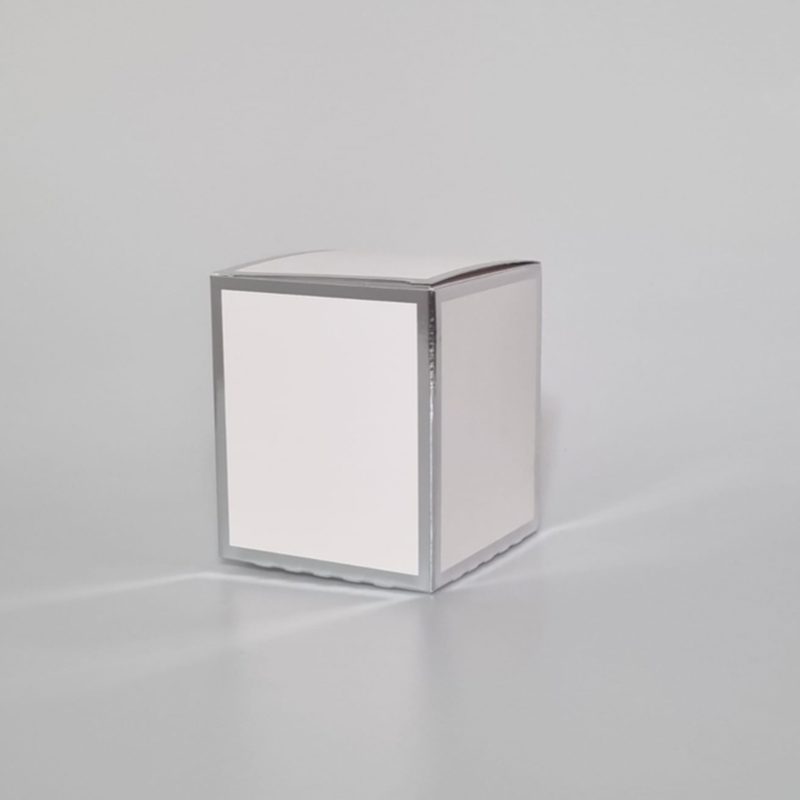 30cl Candle Box - White With A Silver Edge – Craftastik